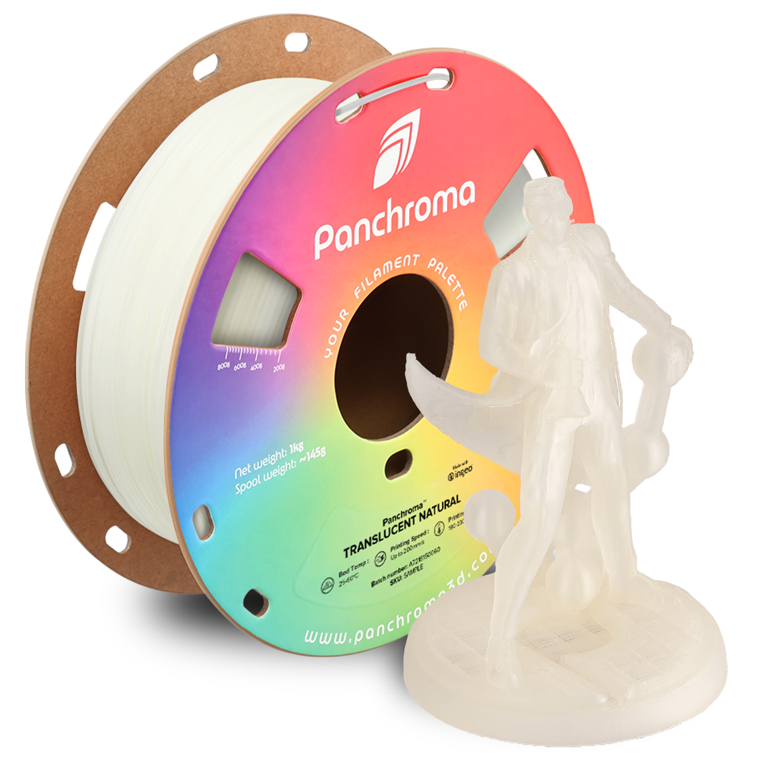 Polymaker Panchroma™ PLA Translucent Natural 1.75 mm 1KG – AC products